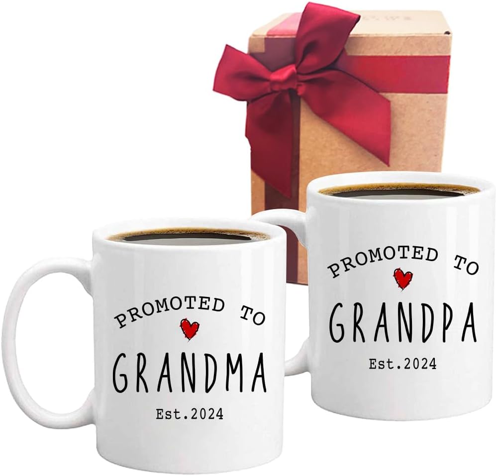 Amazon.com: SUUURA-OO New Grandparents 2024 Gift, Est 2024 Promoted to ...