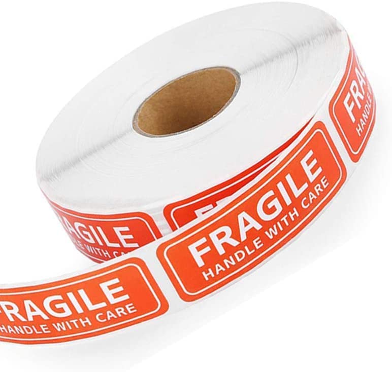 Buy Fragile Stickers 1"x 3" Strong Adhesive Packing Labels, Handle with ...