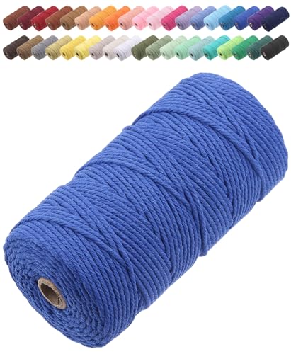 GOHOF Macrame Cord 3mm x 150m Premium Cotton Macrame Rope, 4 Strand ...