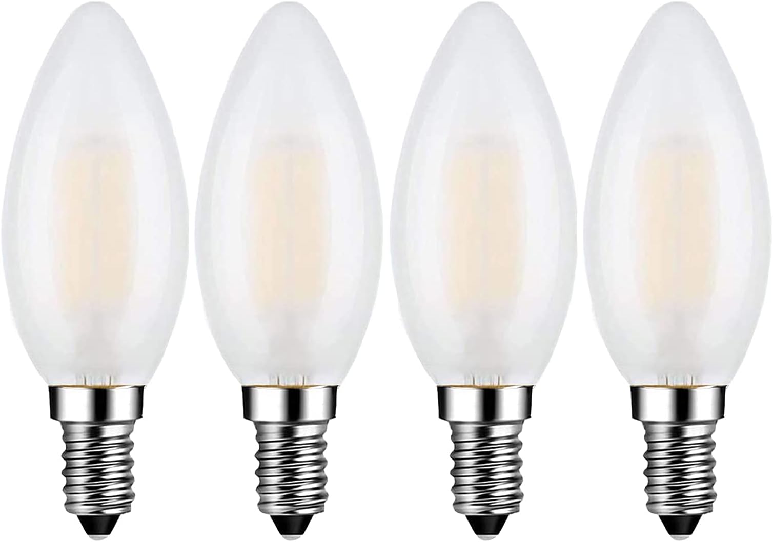 Beonllay E14 LED Candelabra Bulb 40W Equivalent 4W Dimmable LED Candle ...