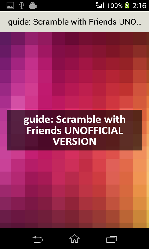 guide: SCRAMBLE WITH FRIENDS UNOFFICIAL VERSION - App on Amazon Appstore