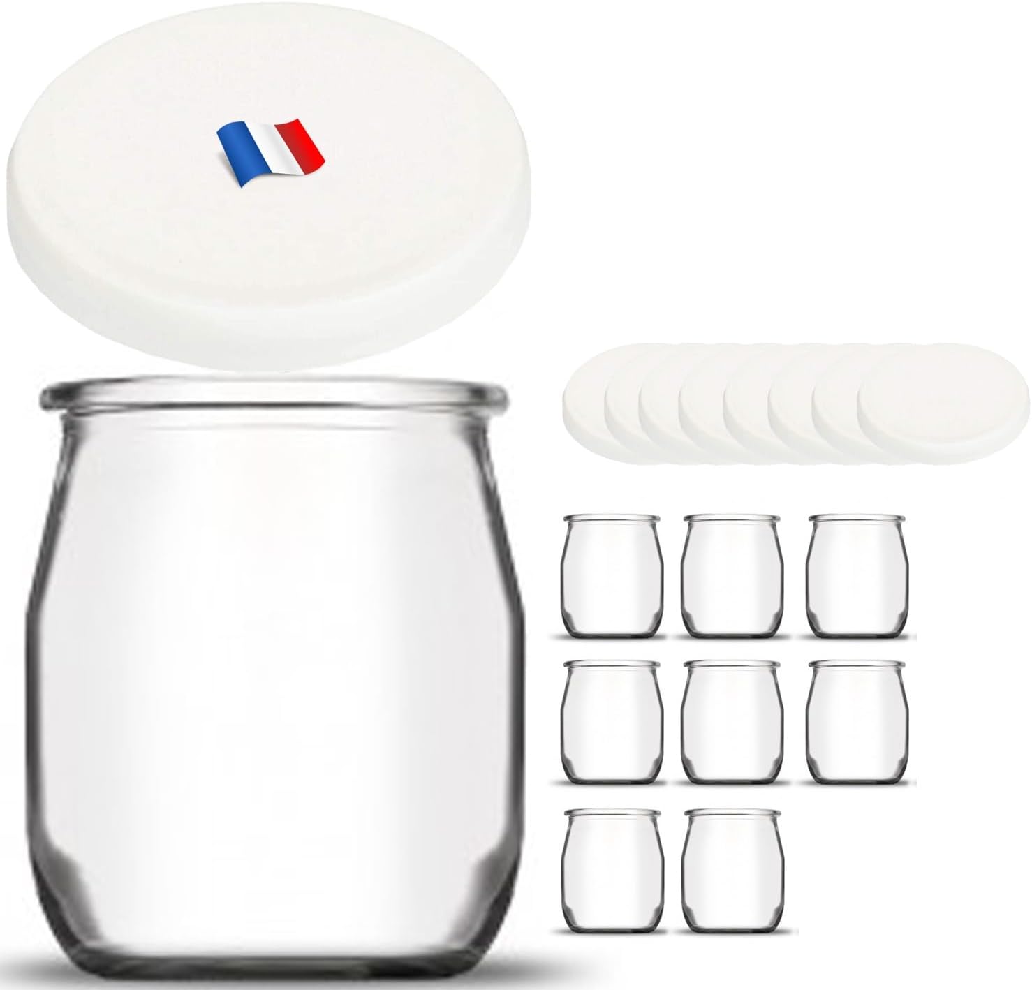 SPECIAL-DAY 8 pot de yaourt en verre avec couvercles hermetique ...