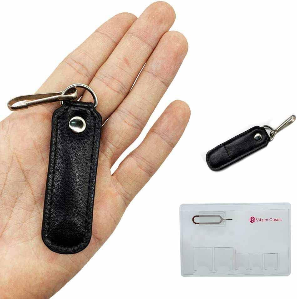 Amazon | V4sim Cases PUレザー SIMカードホルダー SIM 紛失防止 ケース 複数SIM micro SDカード 収納 ...