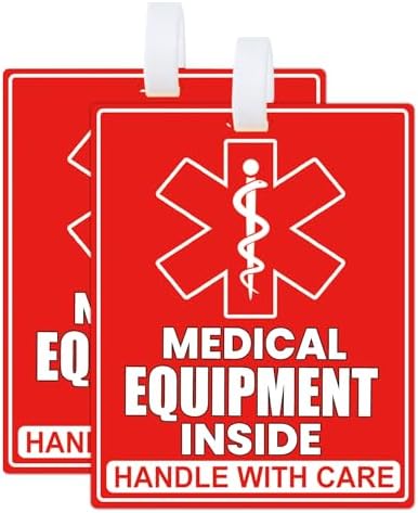 Medical Equipment Inside Tag Card Red Fragile Medical Equipment Inside ...
