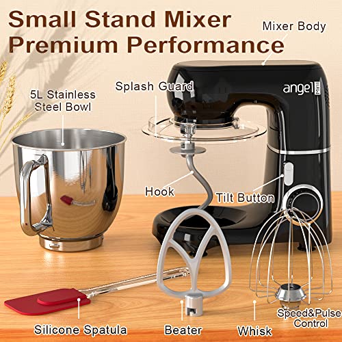 Buy Mini Angel Electric Stand Mixer, 5.5 Quarts, Dough Hook, Flat ...