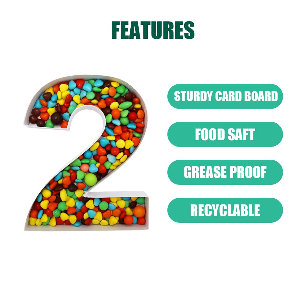 2025 Charcuterie Numbers Fillable Paper Mache Cardboard Number Fillable ...