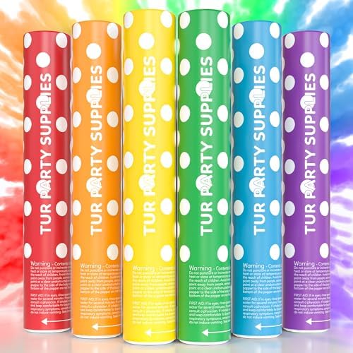 Amazon.com: Rainbow Powder Cannons Smoke Bombs Biodegradable Poppers ...