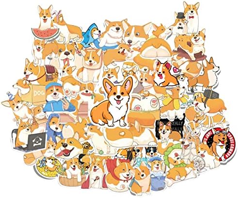 Amazon.com: Cute Stickers 50 PCS Pet Corgi Dog Stickers for Kids,Teens ...