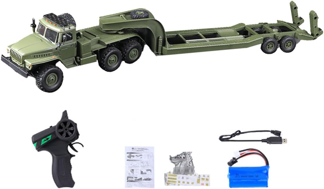 Amazon.com: XMFHANG RC Semi Truck, 2.4Ghz 6WD Remote Control Army Truck ...