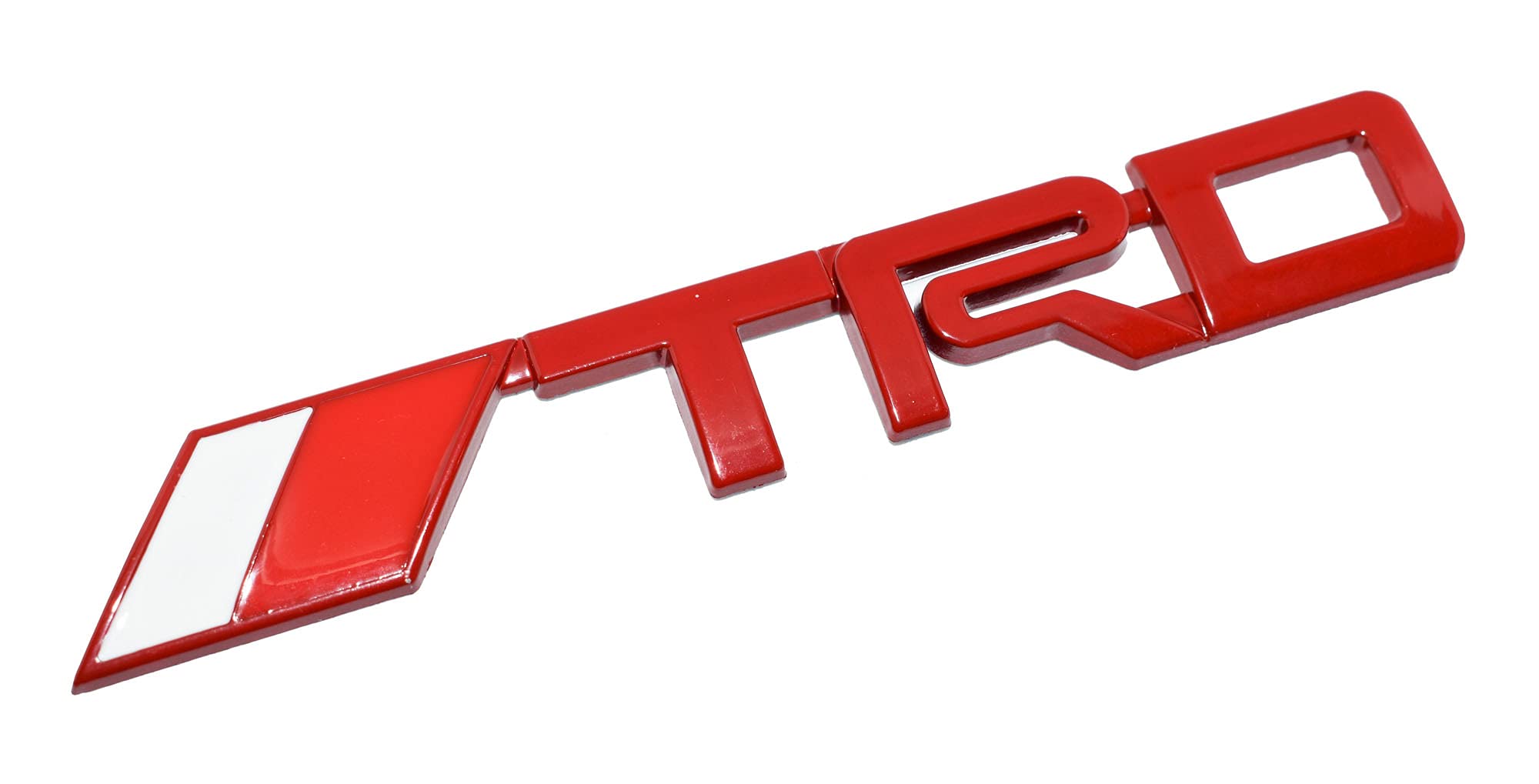 Red Trd Logo 2pcs Trd Off Road Emblem Nameplate Badge For Tacoma