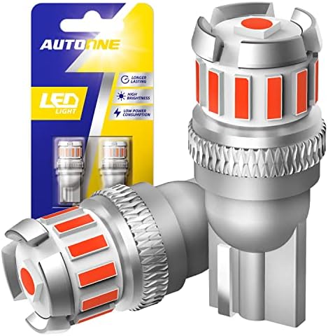 Amazon.com: AUTOONE 194 LED Bulb Red, T10 168 2825 W5W LED Bulbs for ...