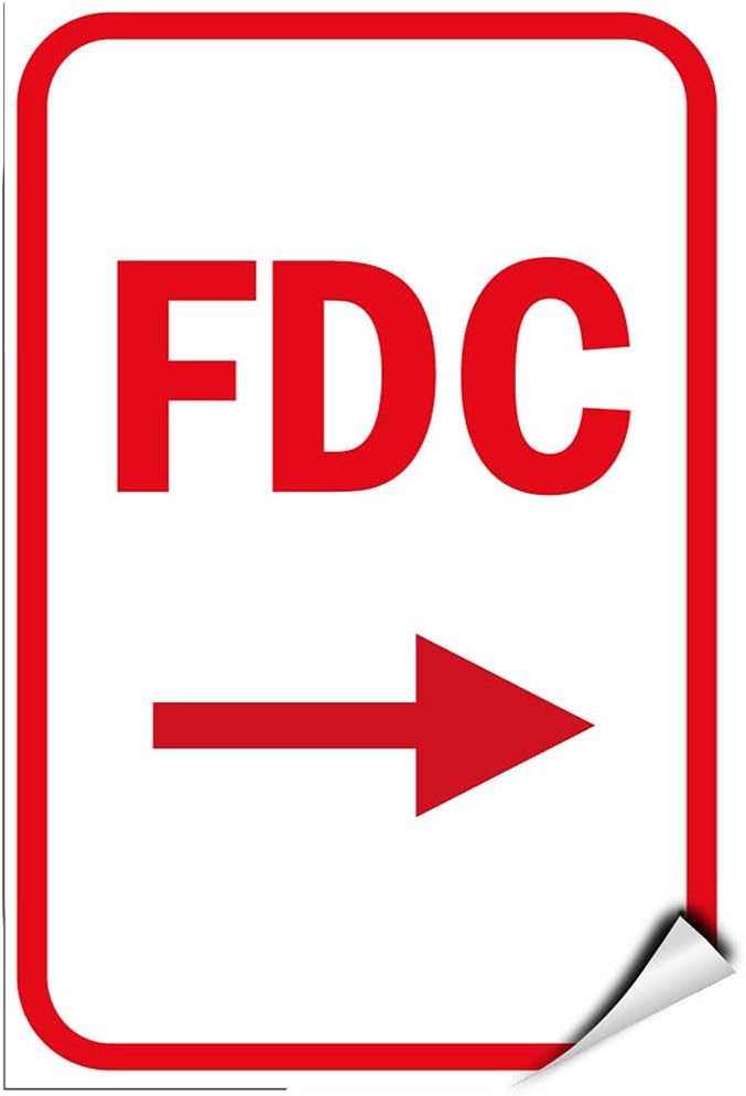 Buy Fdc with Right Arrow Hazard Sign Fire Sign Warning Stickers Warning ...