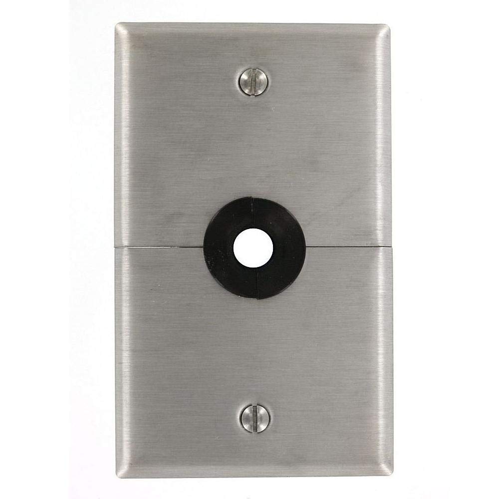 Leviton S751-N 1-Gang .625-Inch Hole Device Telephone/Cable Wallplate ...