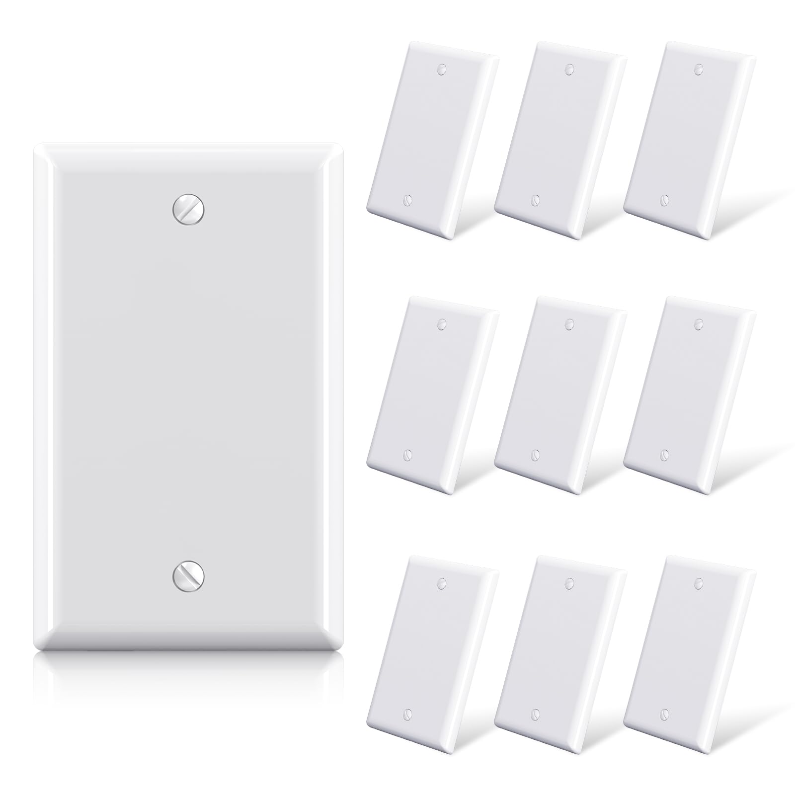 ELEGRP 1-Gang Blank Device Wall Plates, Standard Size 4.5" H x 2.75" L ...