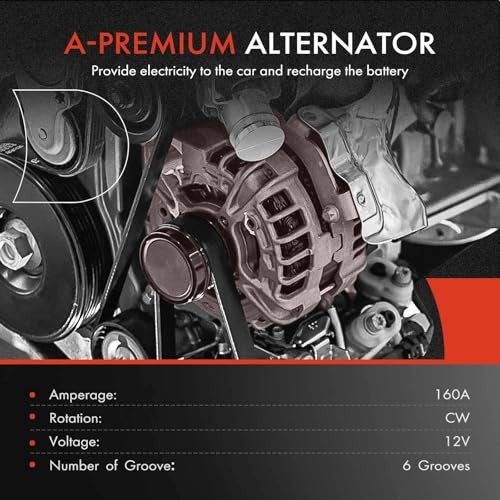 A-Premium Alternator Compatible with Chrysler 200 2011-2014, Town ...