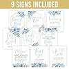 Amazon.com: Hadley Designs 9 Dusty Blue Wedding Signs for Ceremony and ...
