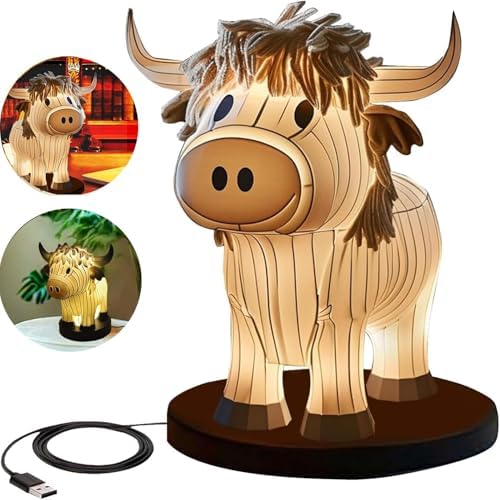 Xugenxes Yak Table Lamp Animal Table Lamp Delicate Animal Night Light ...