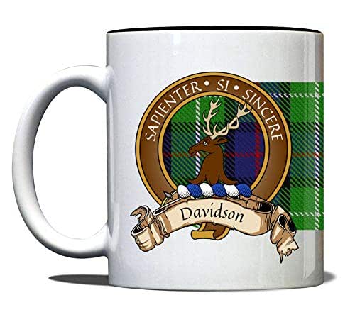 Amazon.com: Davidson of Tulloch Scottish Clan Crest Motto Tartan Mug ...