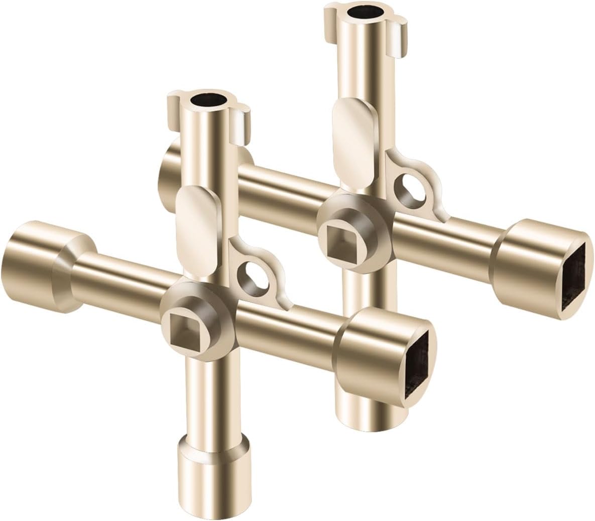 Seamaka 2PCS 6-way Multifunctional Water Sillcock Key Wrench,Plated ...