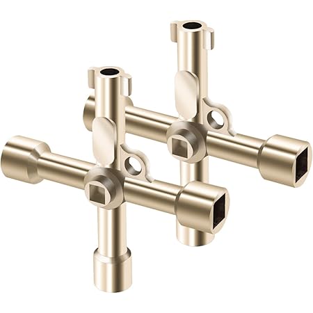 Seamaka 2PCS 6-way Multifunctional Water Sillcock Key Wrench,Plated ...