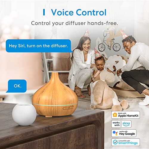 Snapklik.com : Meross Smart WiFi Wireless Essential Oil Aromatherapy Ultrasonic Diffuser & Cool ...