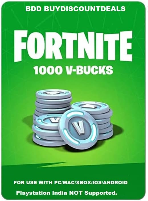 Fortnite 1000 V-Bucks Code 1000 Vbucks Code Only (No Cd/Dvd) : Amazon ...