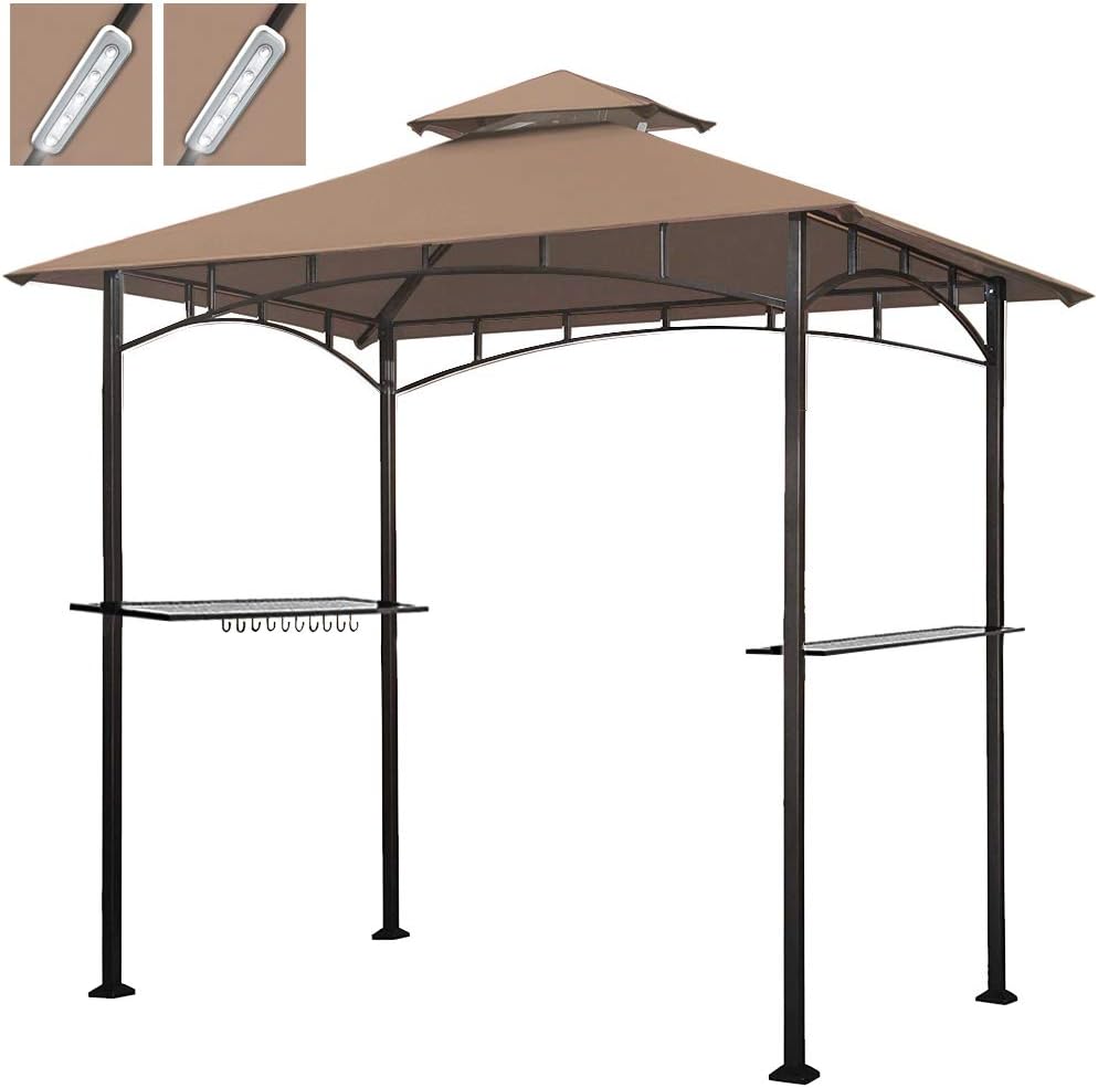 Amazon.com : KEYMAYA 8x5 Grill Gazebo Shelter for Patio and Outdoor ...