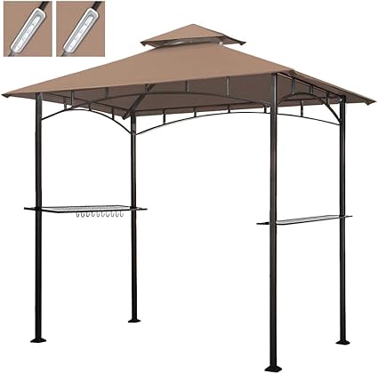 Amazon.com : KEYMAYA 8x5 Grill Gazebo Shelter for Patio and Outdoor ...