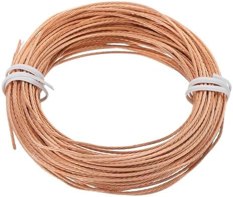 PATIKIL - Cable de tierra de cobre desnudo, calibre 18 de 50 pies ...