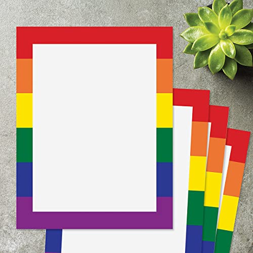 Snapklik.com : Rainbow Letter Paper - Set Of 25 Pride Stationery Papers ...