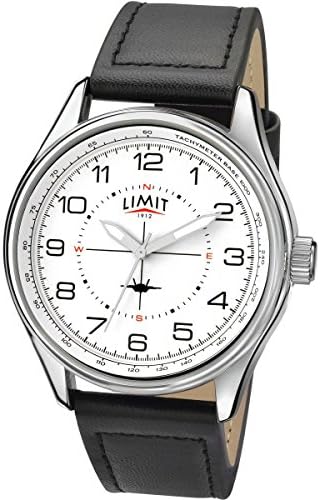 Limit Pilot Men's Quartz Watch with Black Dial Analogue Display and ...