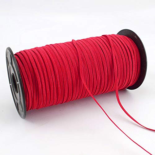 Ajanta | Red Color Polyester Flat Braided Elastic Cord Band (20 Meters ...