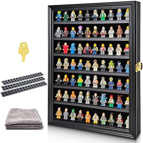Amazon.com: DisplayGifts Toy Minifigures Miniatures Display Case Frame ...