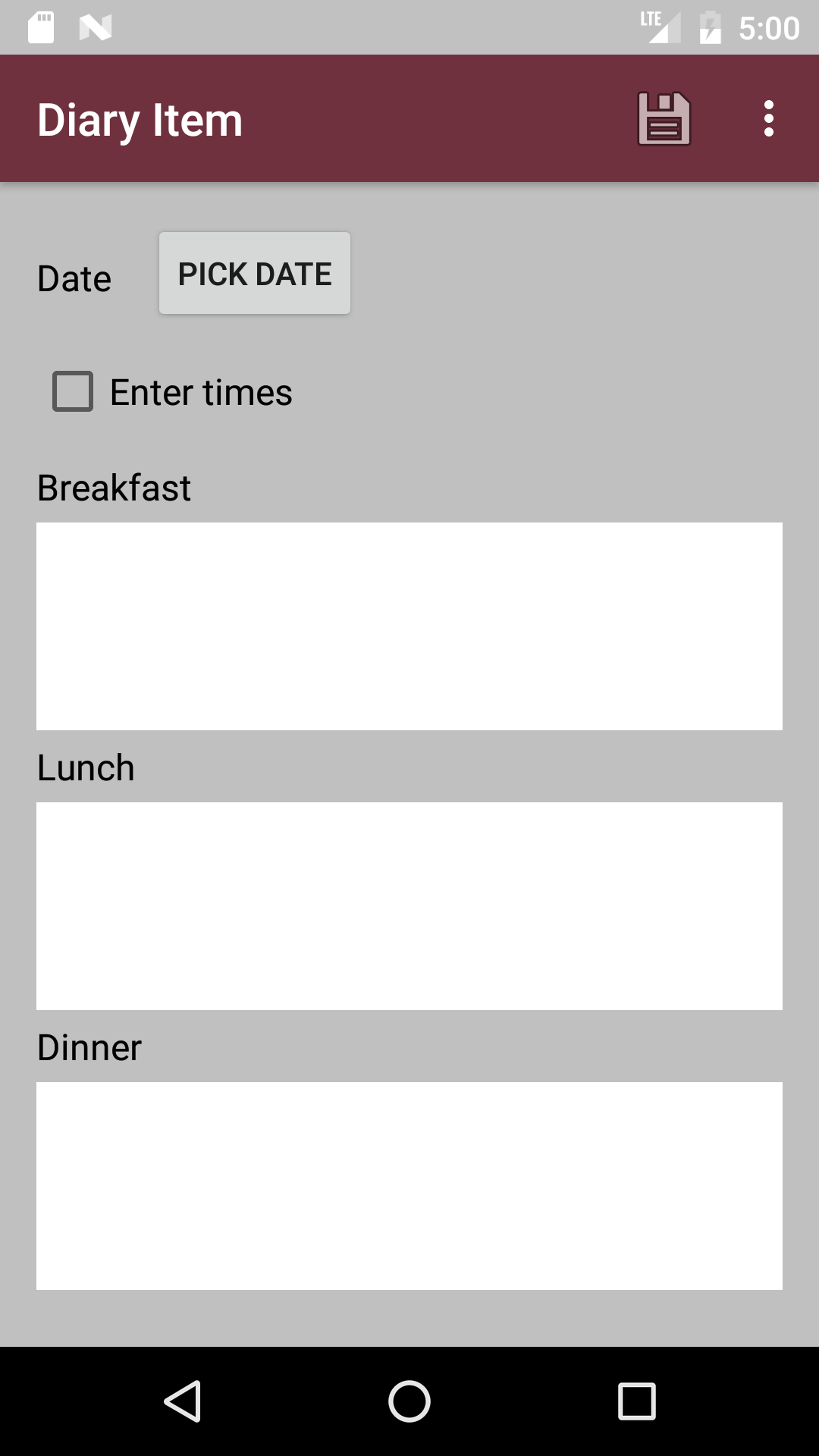 Food Diary - App on Amazon Appstore