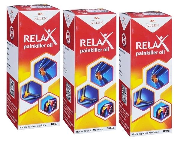 Buy ALLEN Relax Pain Killer Oil 100ml (Pack Of 3) Online at Low Prices ...