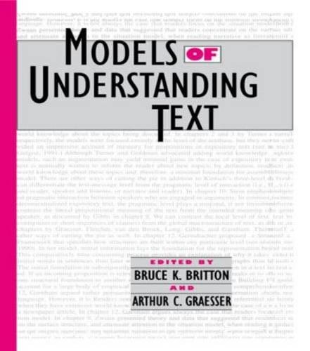 Amazon.com: Models of Understanding Text (Cog Studies Grp of the Inst ...