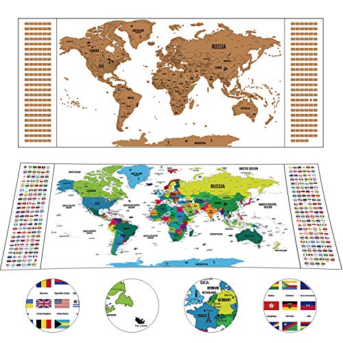Scratch Off World Map Deluxe International Travel Map Scratch Off ...