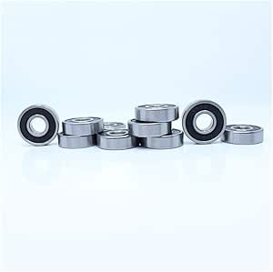 Amazon.com: UTEYEEW Deep Groove Ball Bearings 10Pcs 609RS 609-2RS 52100 ...