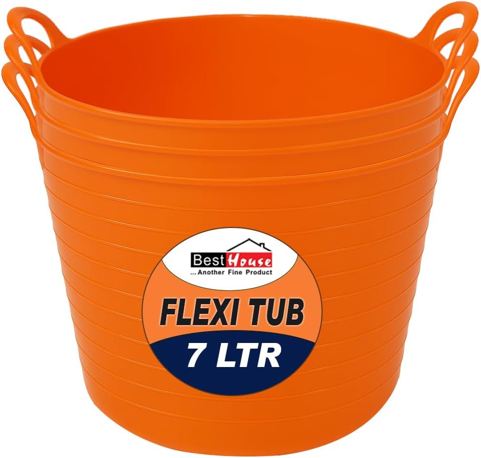 Best House | 3 Pcs of Flexi Tub with Handles | Small Size | Mini | 7 ...