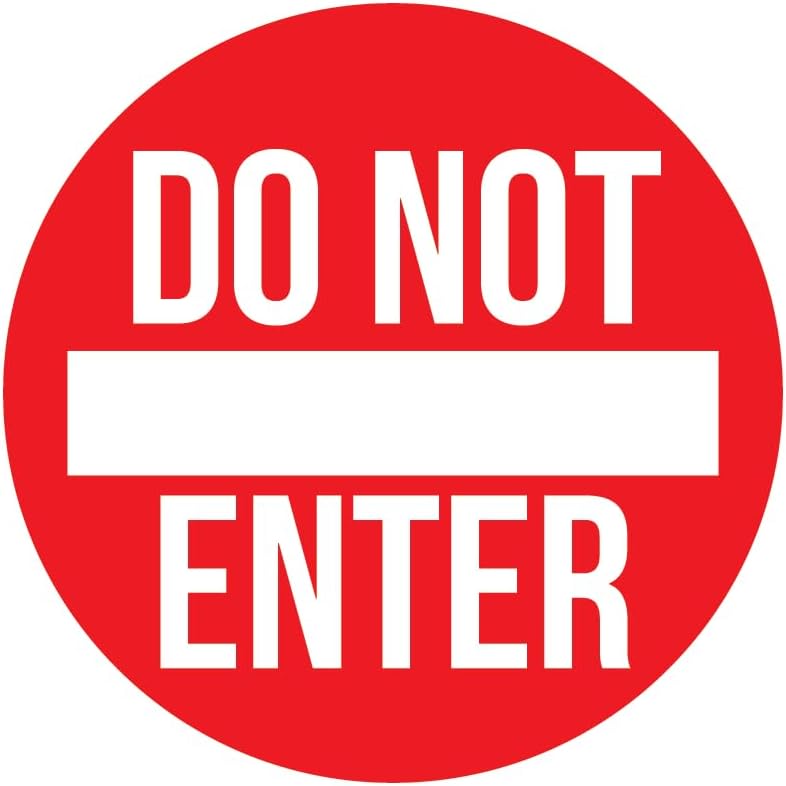 Amazon.com: Vinyl Wall Art Decal - Do Not Enter Sign - 12" x 12" - Teen ...