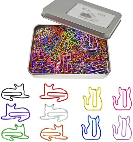 Amazon.com : 100 pcs Cat Paper Clips Cute Decorative Paperclips, Cat ...
