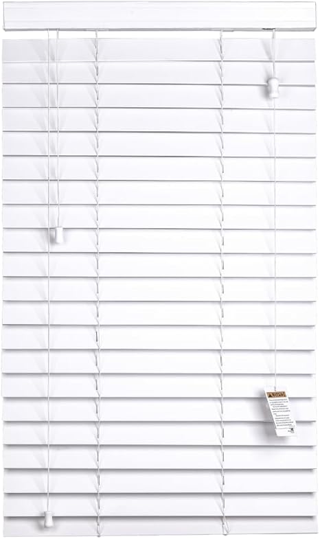 REHAN & CO Faux wood window Venetian Blinds 50mm Slats with String/Tape ...