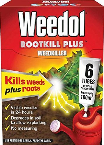 Weedol Rootkill Plus Liquidose - 6 Tubes Pro Weedkiller Results in 24 ...