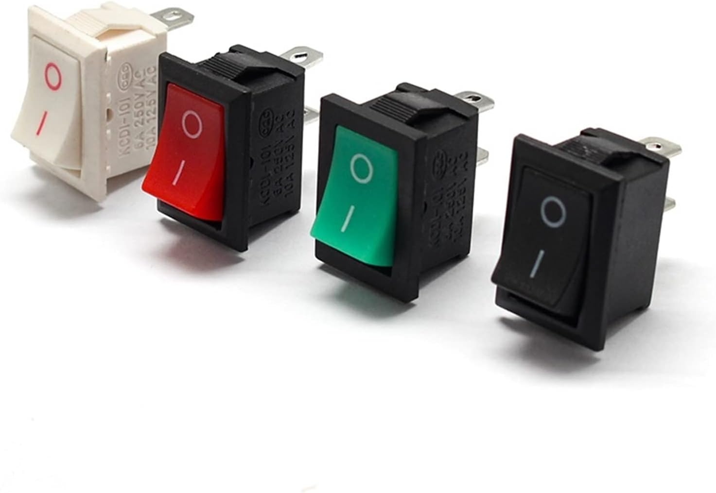 Amazon.com: FESTAS Rocker Switch KCD1-101 MRS-101 2 pins on Off Snap-in ...