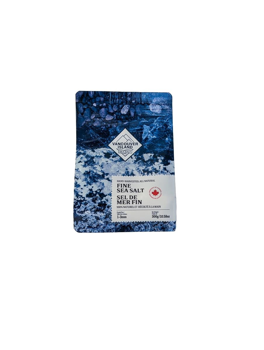 Sea Salt - 300g bag of all-natural fine grain sea salt - Hand-Harvested ...