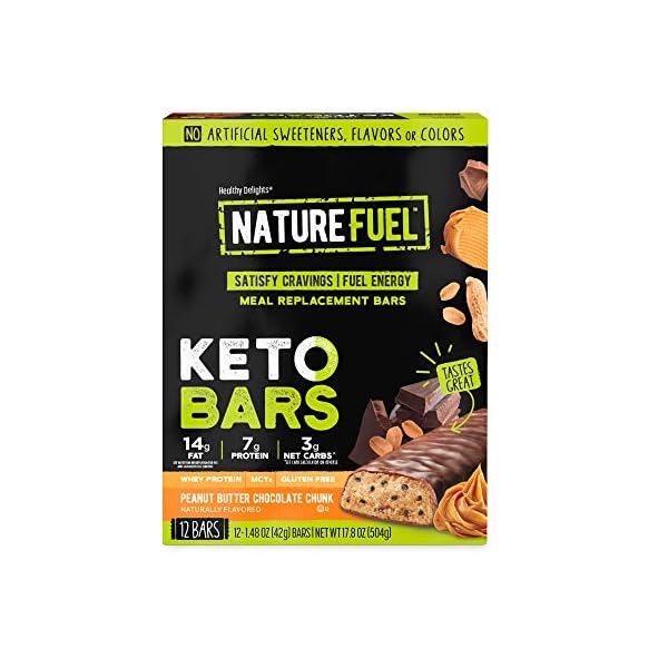 Nature Fuel Low Carb Meal Replacement Bar, Keto Friendly Snack for ...