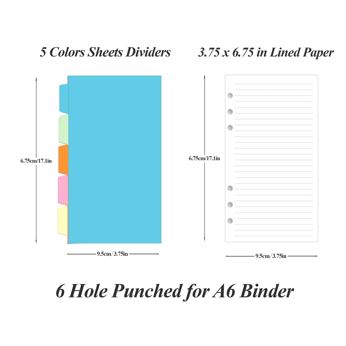 Snapklik.com : (2-Pack) A6 Lined Paper Refills For Filofax Personal ...