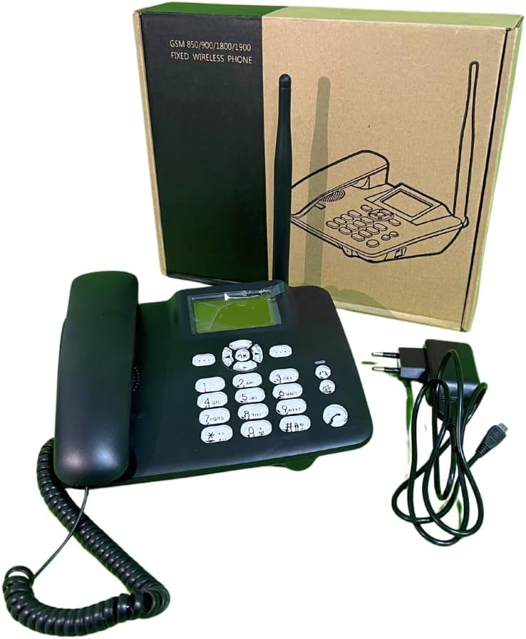 For Dual Sim F1+ GSM Fixed Wireless Corded & Cordless Landline Phone ...