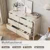 Amazon.com: Otterease Beige Dresser for Bedroom, Fluted Chest of ...