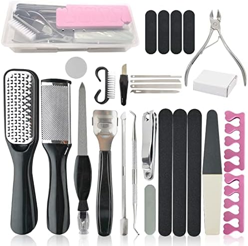 Amazon.com : Professional Pedicure Kit, 27 in 1 Stainless Steel Foot ...